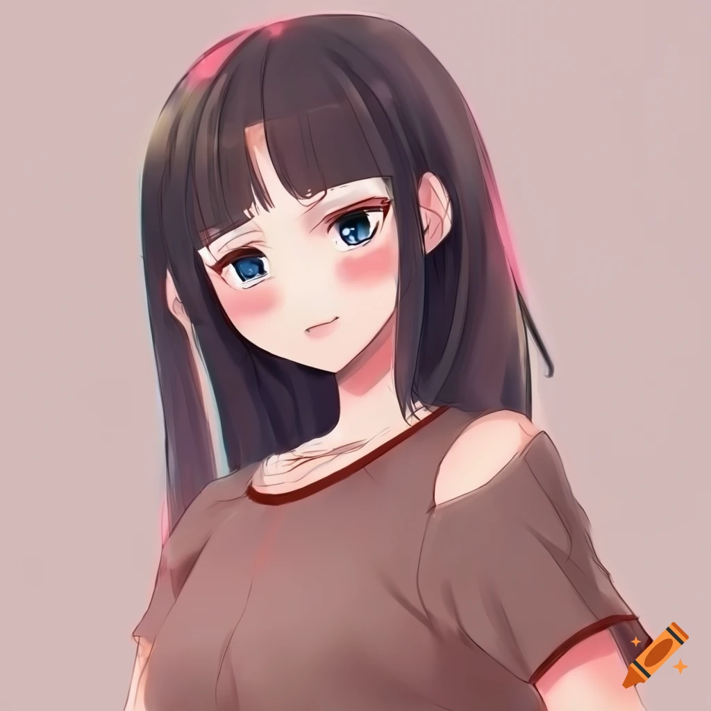 A anime style art of a thin girl named mrittika on Craiyon