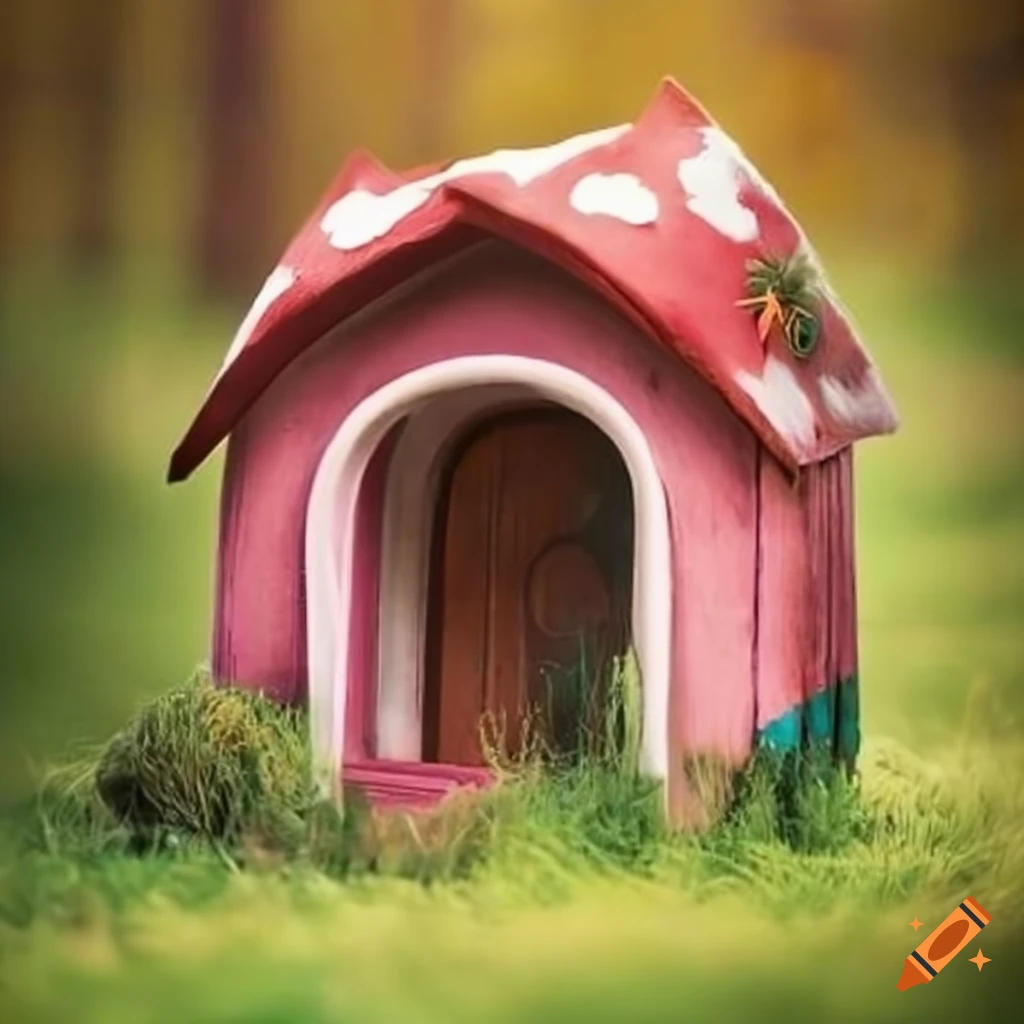 A whimsical dog house on Craiyon