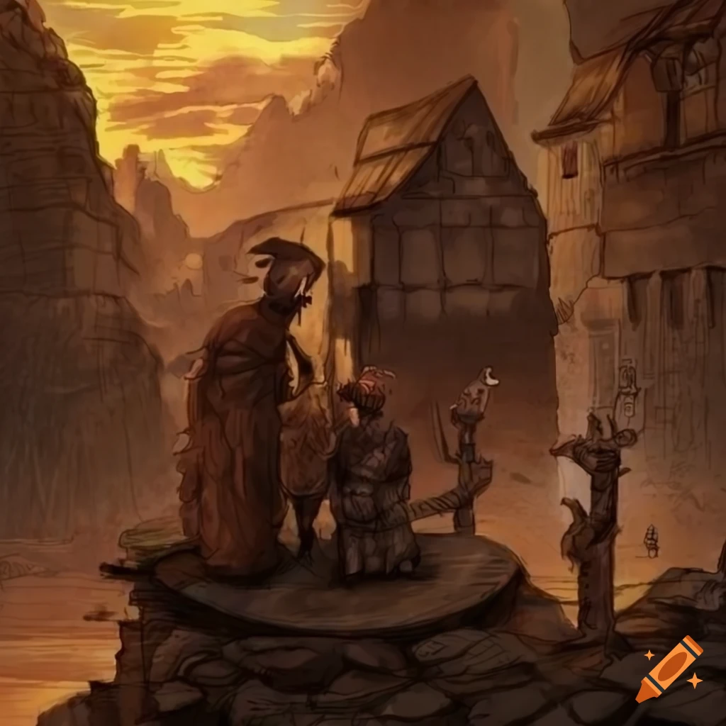 Image from andrzej sapkowski's stories drawn by mike schley