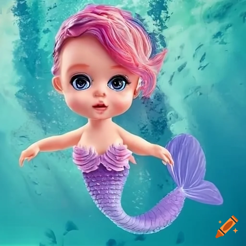 Baby mermaid on Craiyon