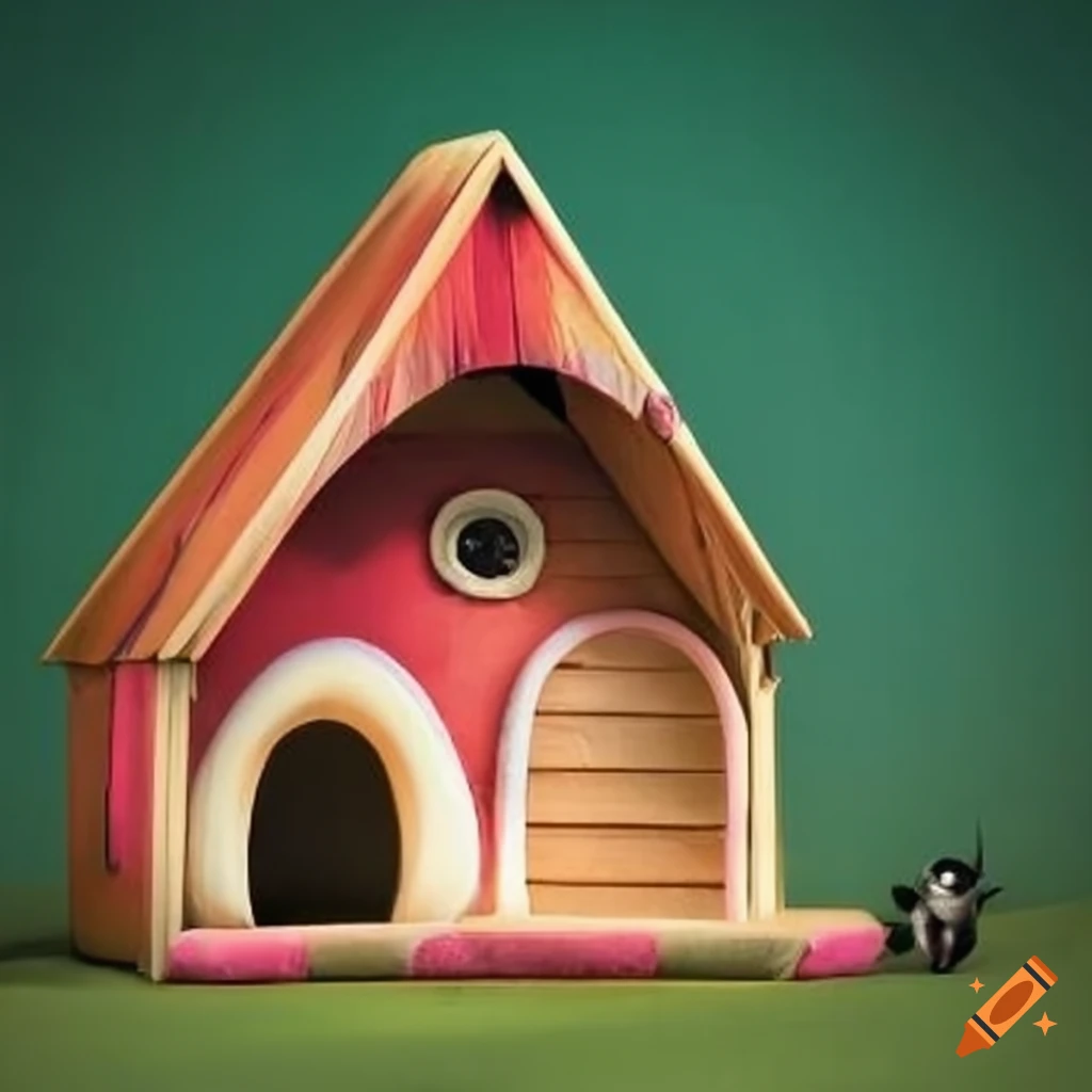 A whimsical dog house