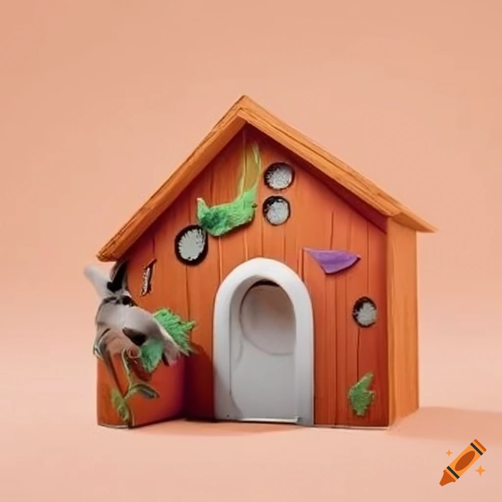 A whimsical dog house on Craiyon