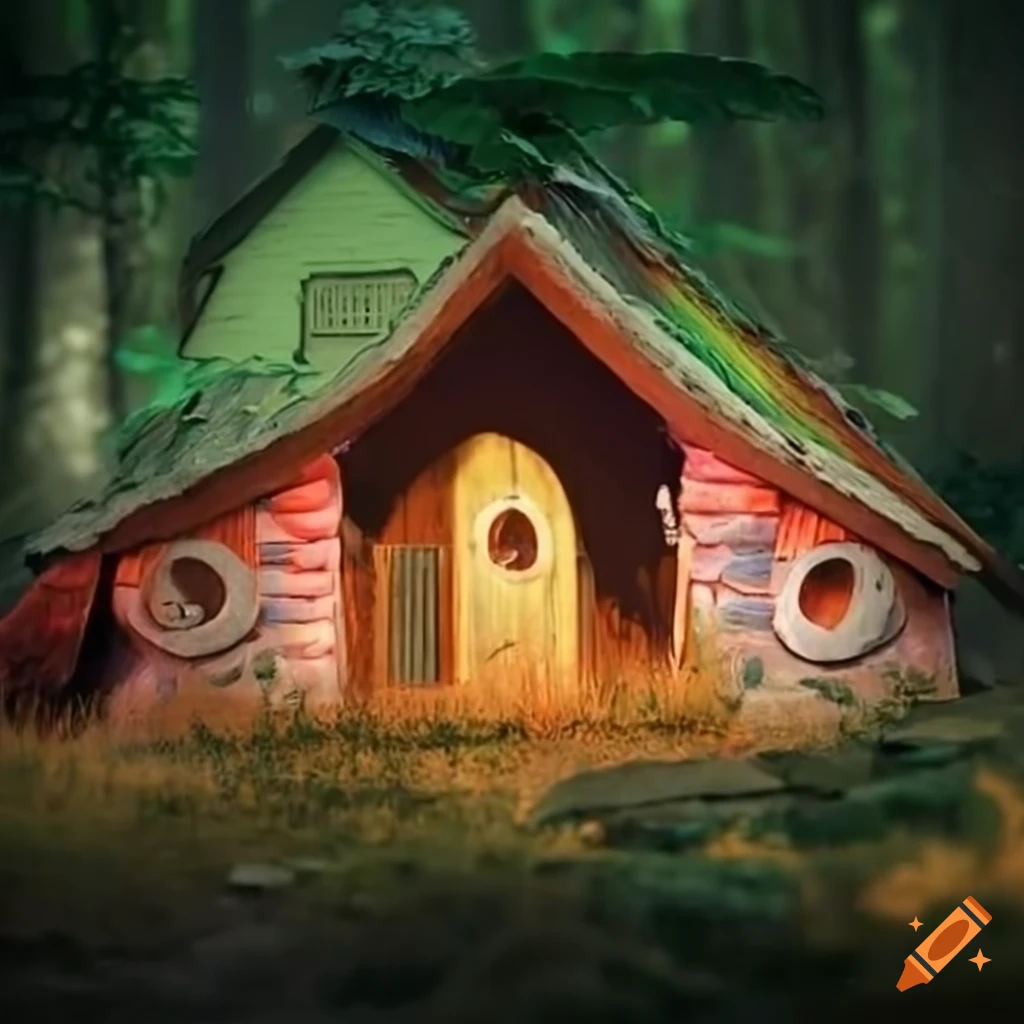 A whimsical dog house on Craiyon