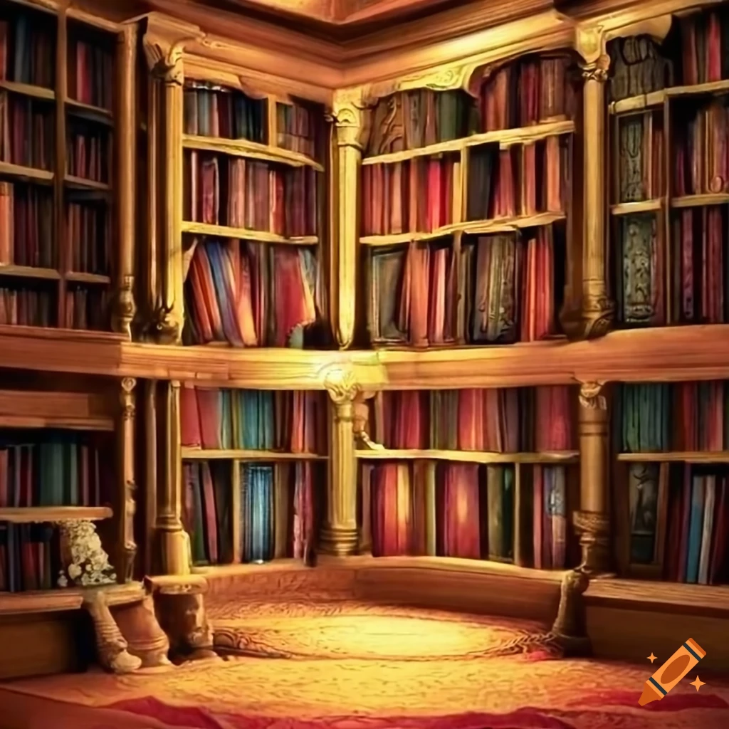 Bookcase in fairy library