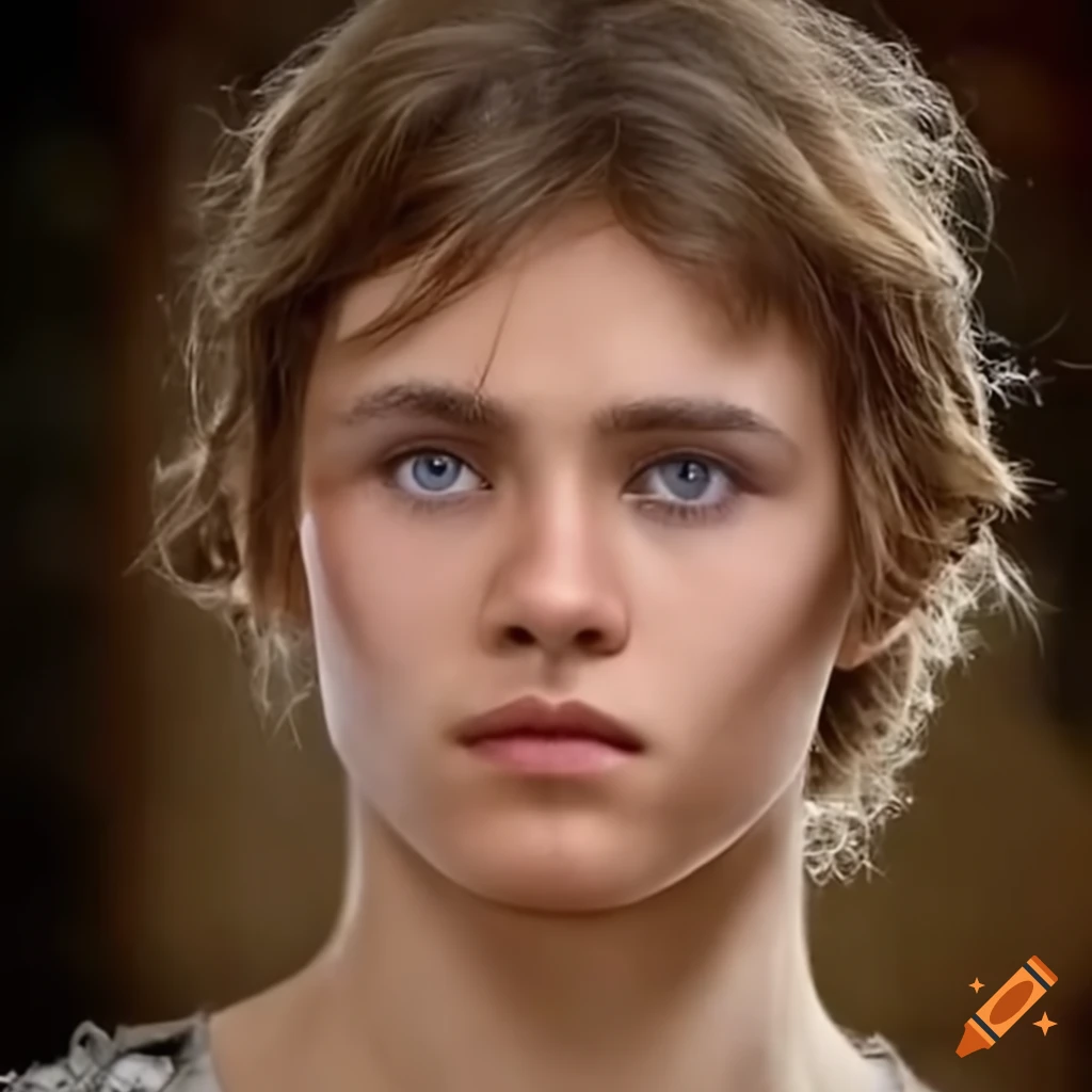 Romeo from romeo and juliet.romeo is handsome and has light blue eyes ...
