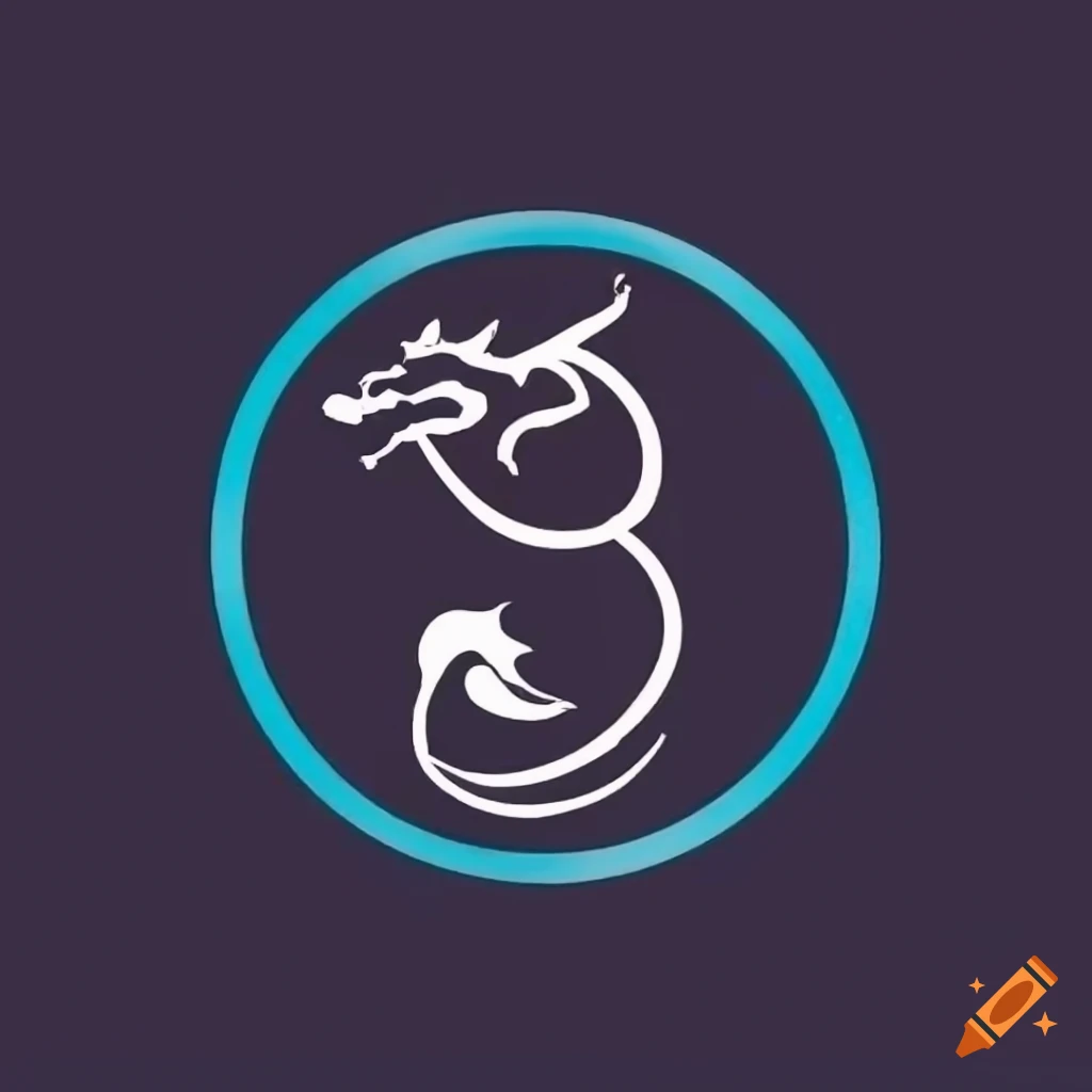 Simplified element symbol of a dragon