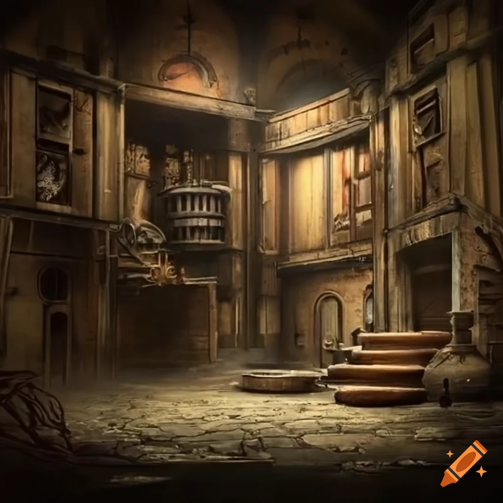 Steampunk undergrund bunker on Craiyon