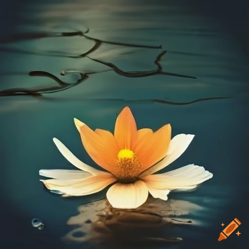 A flower on water
