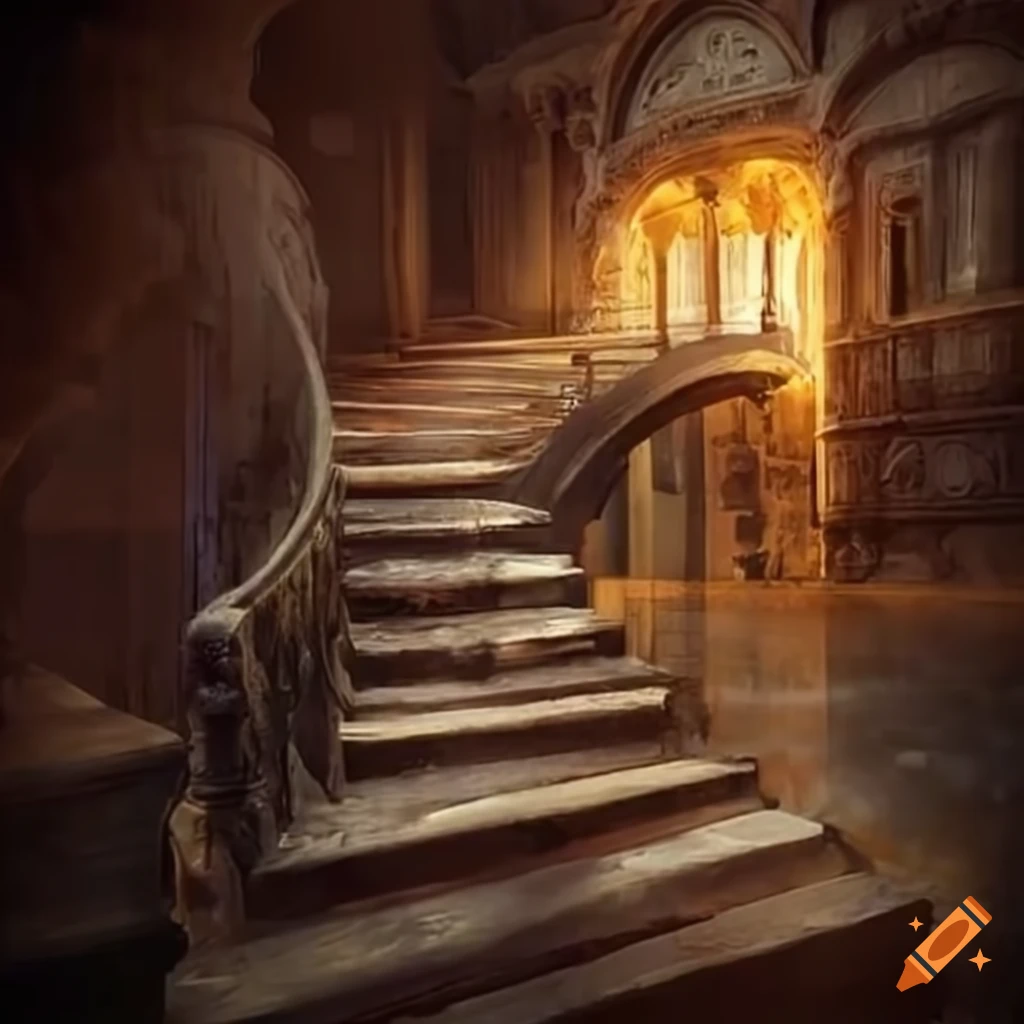 Magical stairs on Craiyon