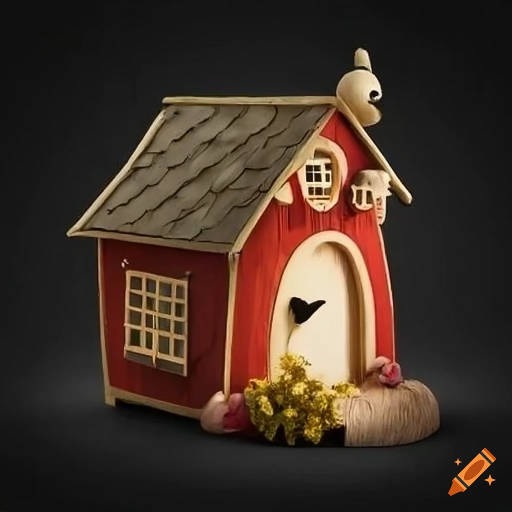 A whimsical dog house on Craiyon