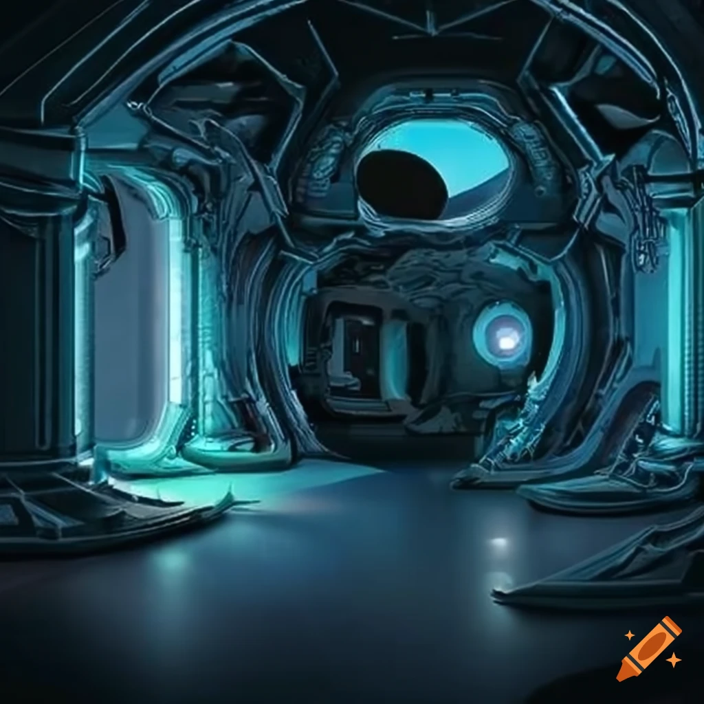 Advanced tech fantasy interior