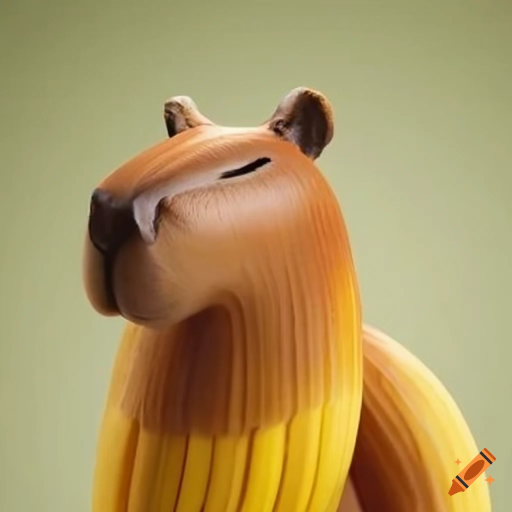 Capibara made of banana on Craiyon