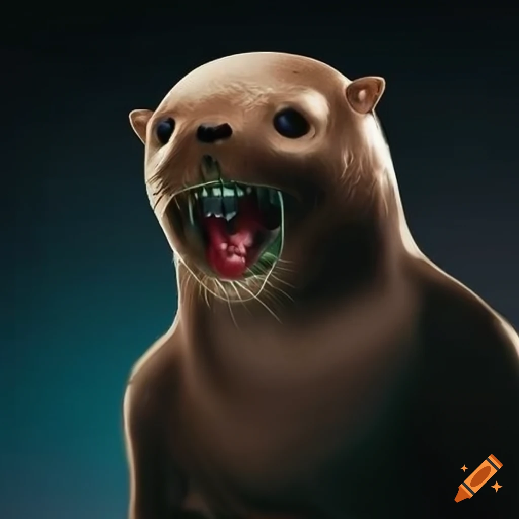 Humanoid otter on Craiyon