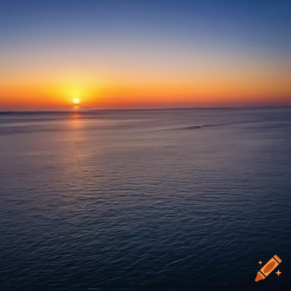 Overhead view of bay at sunrise