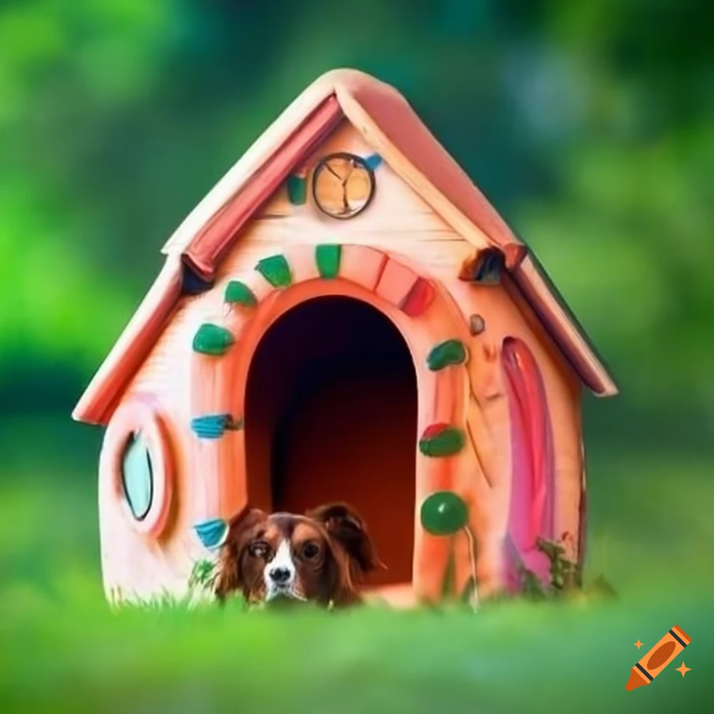 A whimsical dog house