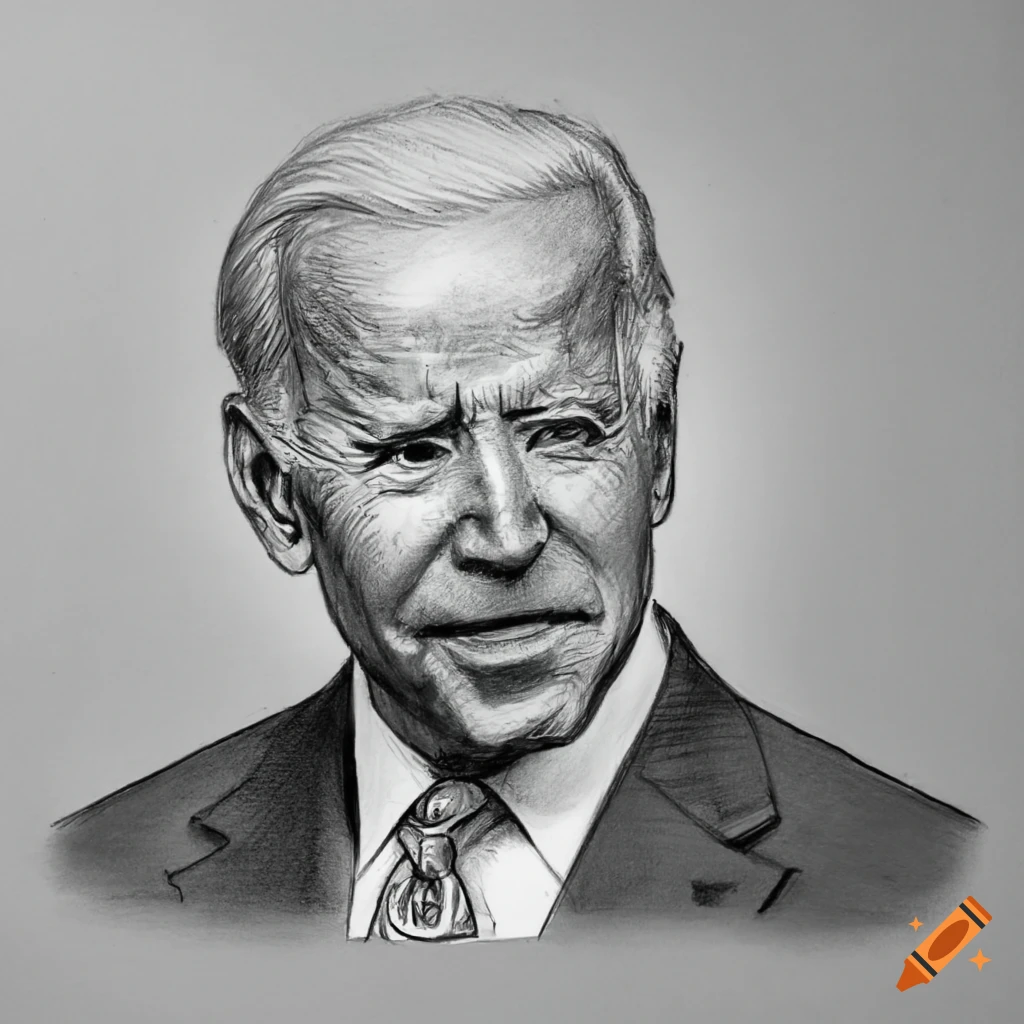 Joe biden pencil sketch on Craiyon