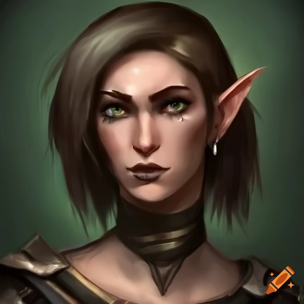 Female Half Elf Rogue Short Hair