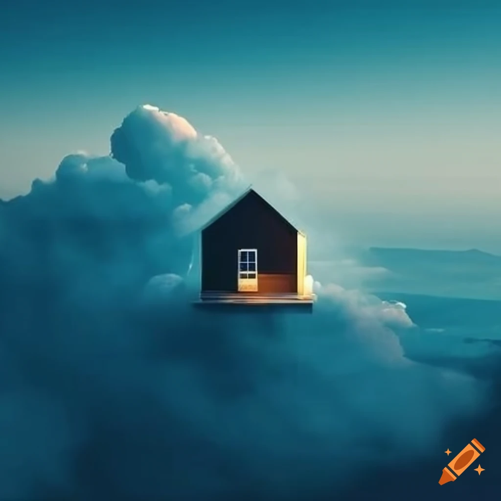 A small house on the clouds