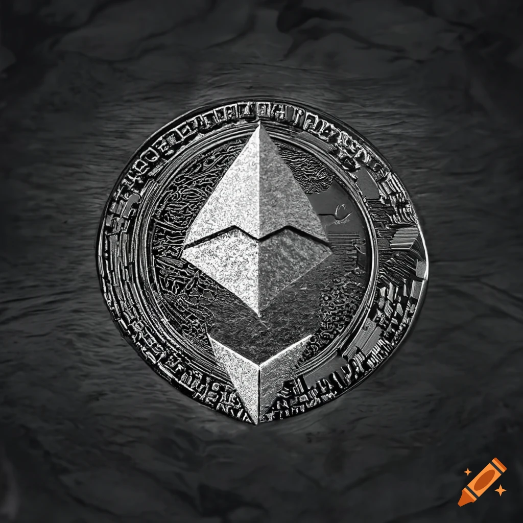 Ethereum engraving in the rock