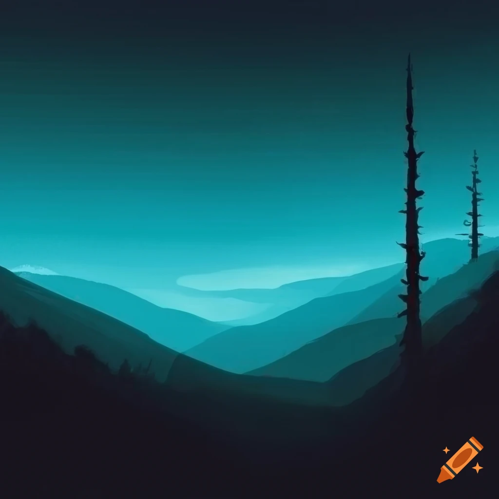 A dark atmosphere illustrated