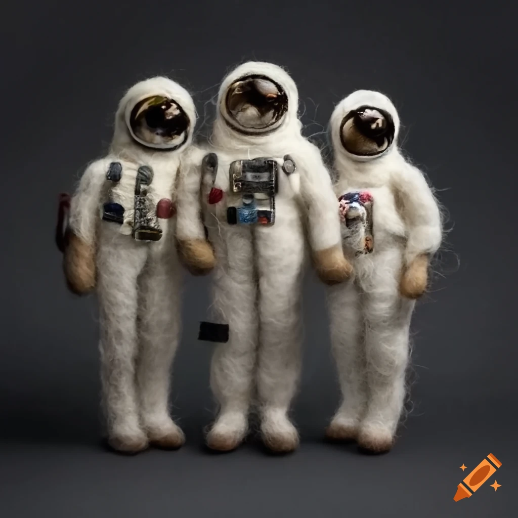 Felted wool astronauts on Craiyon