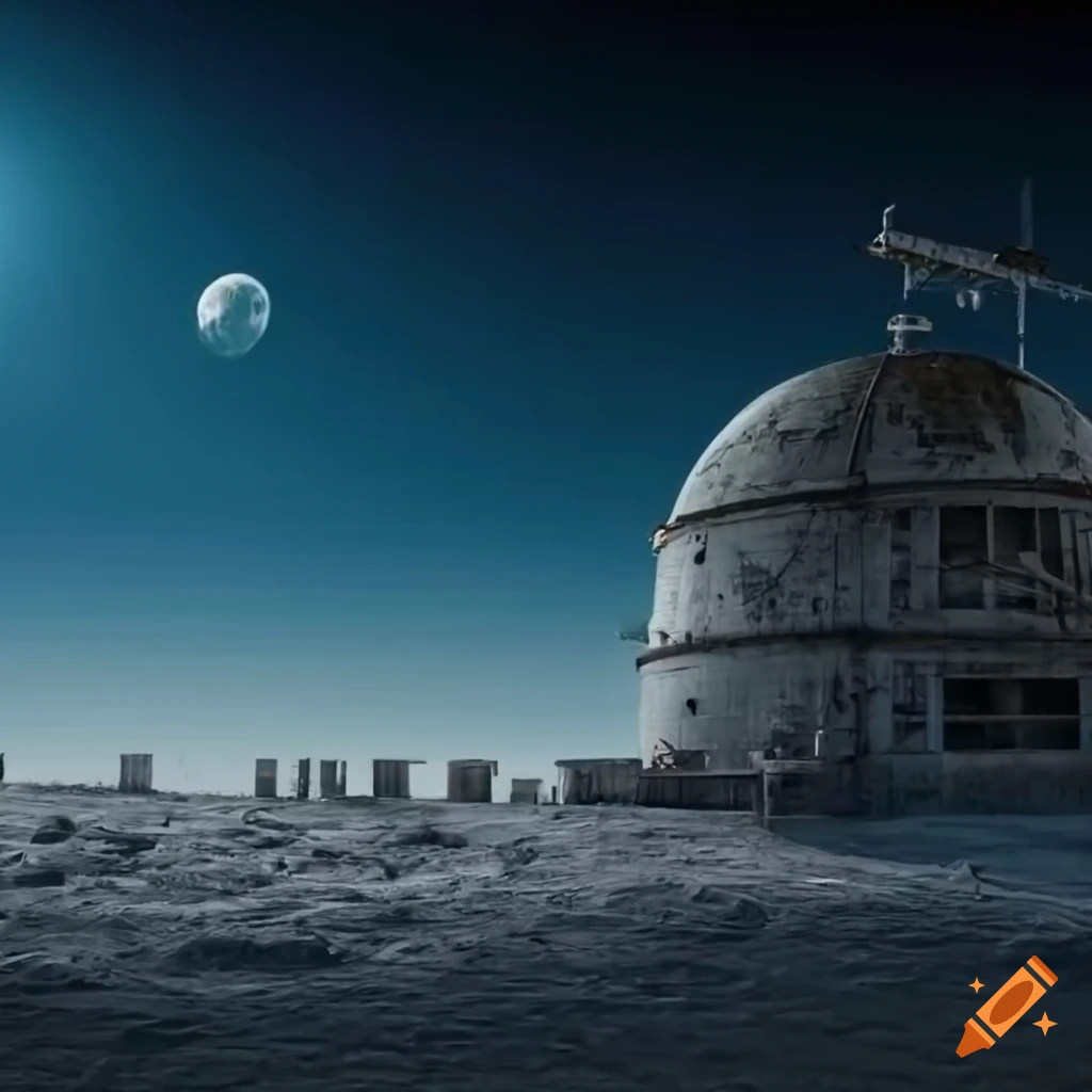 Abandoned moon research station on Craiyon