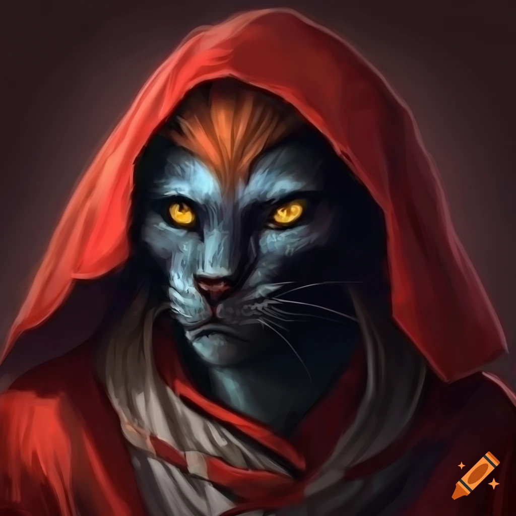 Dungeon and dragons, tabaxi, catfolk, humanoid cat, black cat, ponytail ...