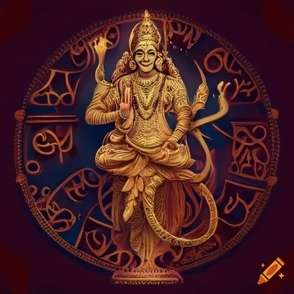 Simha zodiac sign in hindu culture, artistic rendering on Craiyon