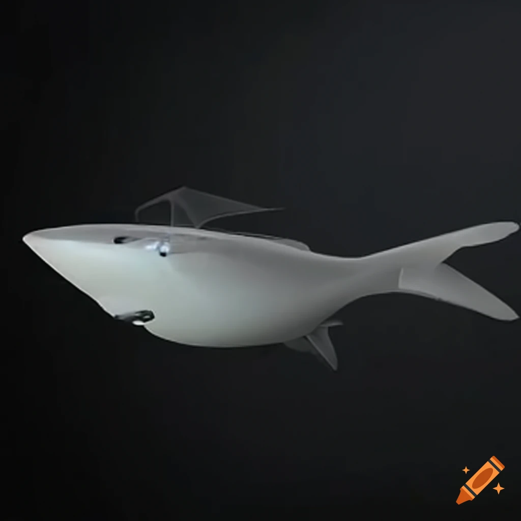 Robotic delivery drones shaped like fish on Craiyon