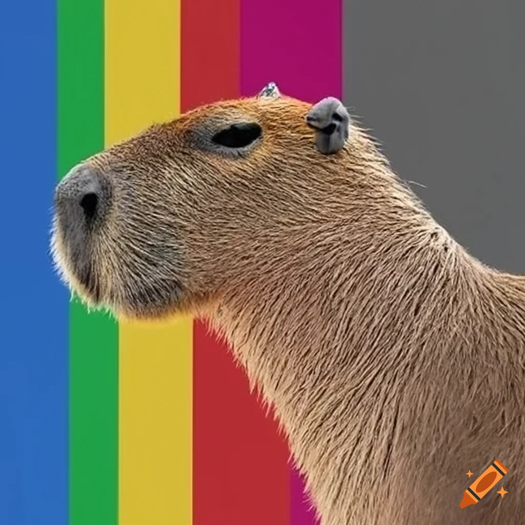 Capybara pride flag on Craiyon