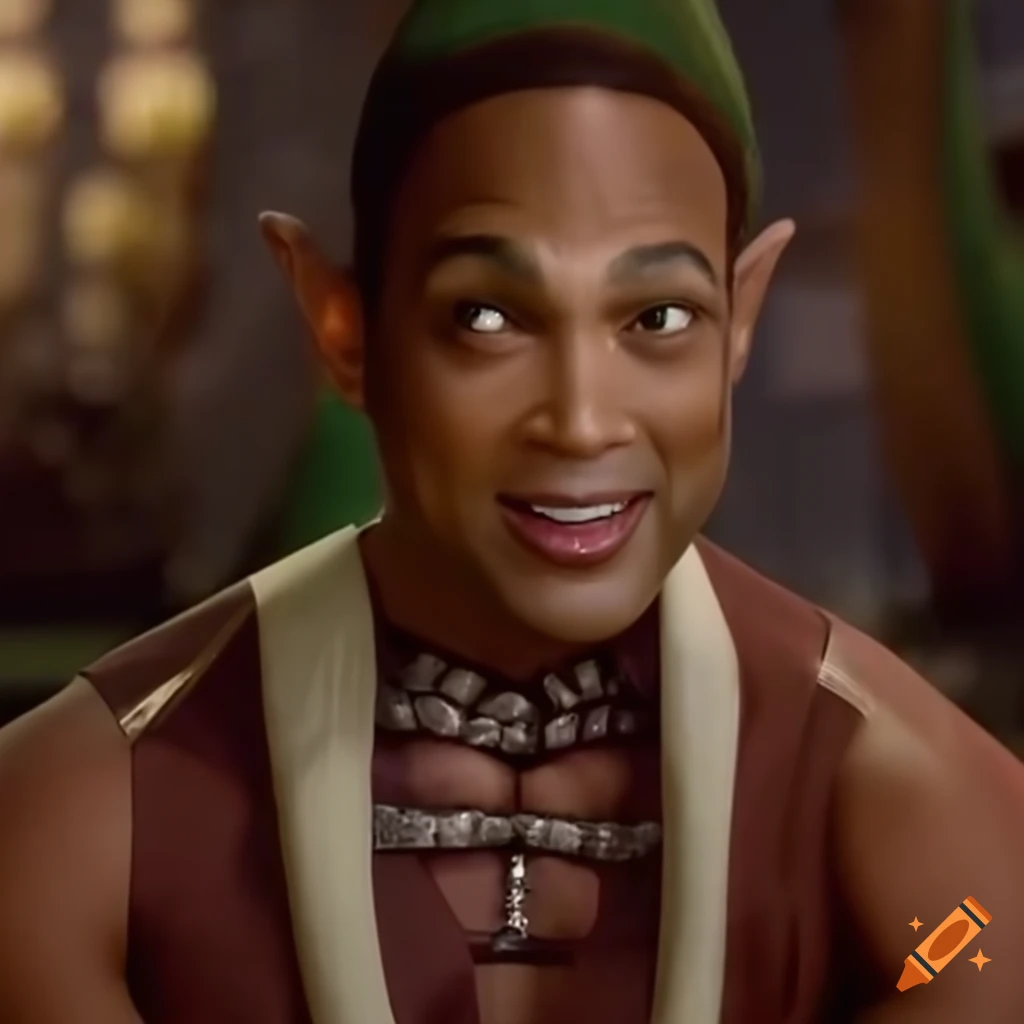 Don Lemon dressed as Arondir elf standing with a long bow screenshot ...