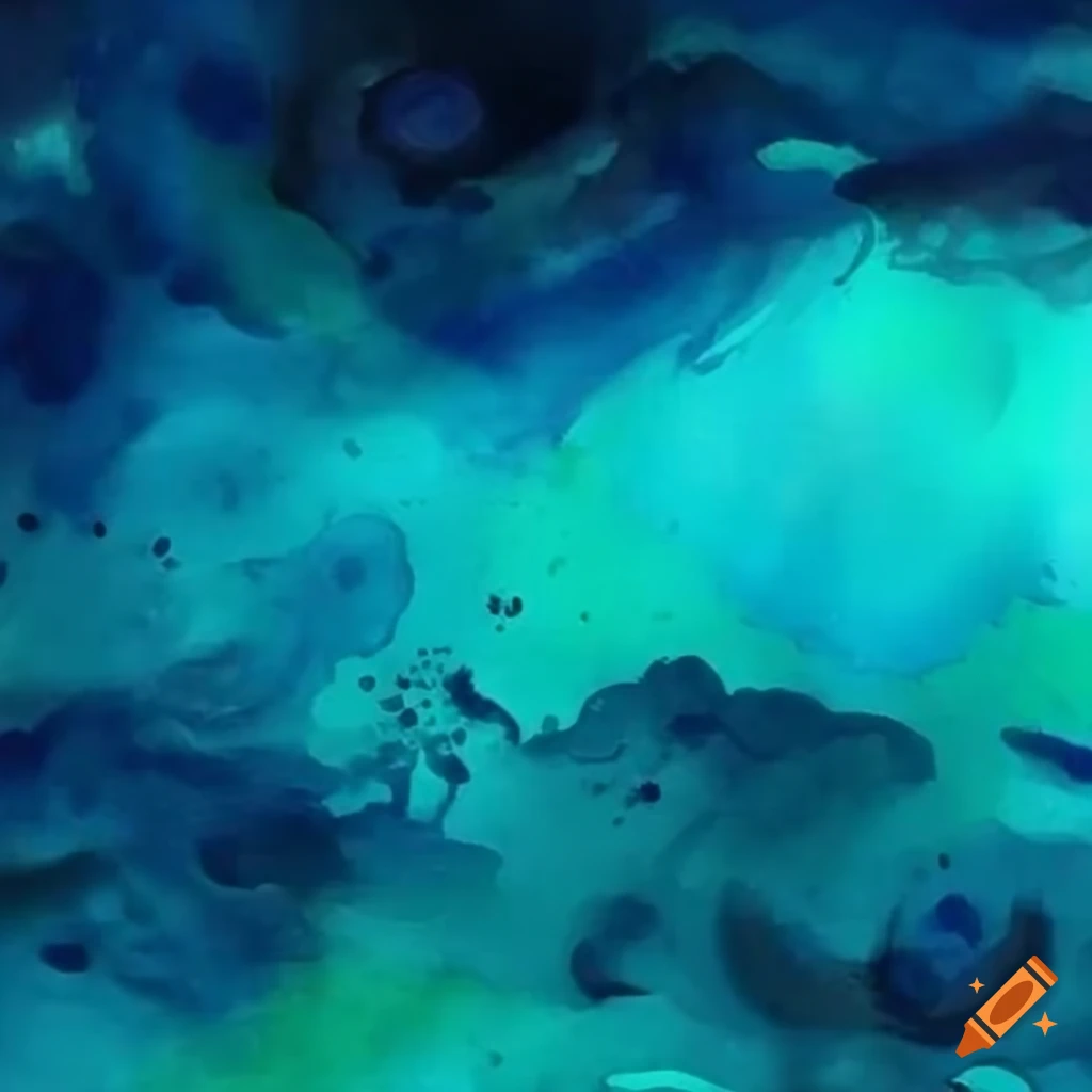 Watercolor ocean reef