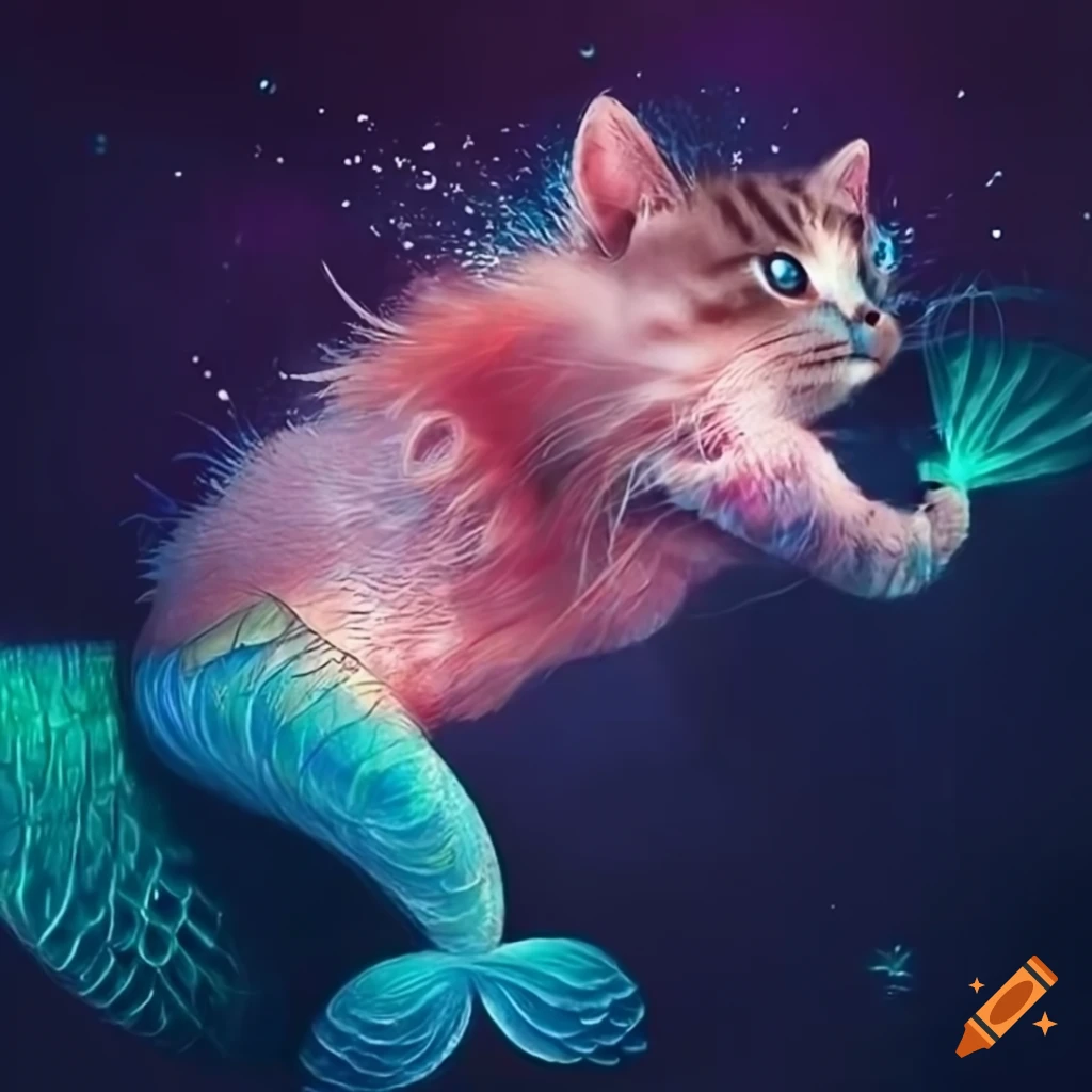 Mermaid kitten