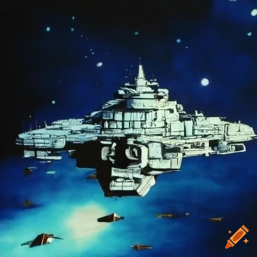 Space battleship, chris foss, bruce pennington