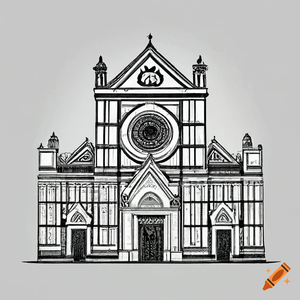 "Design a fun and easy coloring page featuring the famous Basilica di ...
