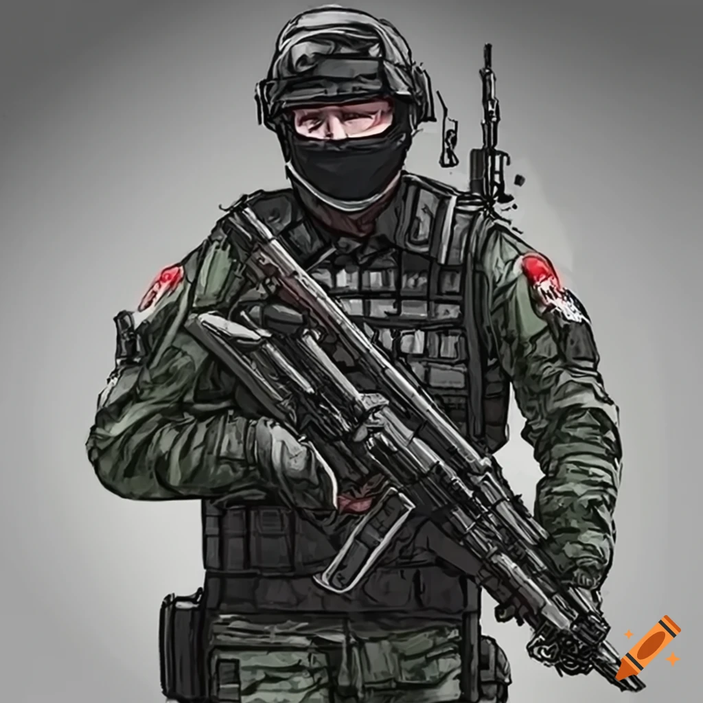 Tactical police canadian flag on Craiyon