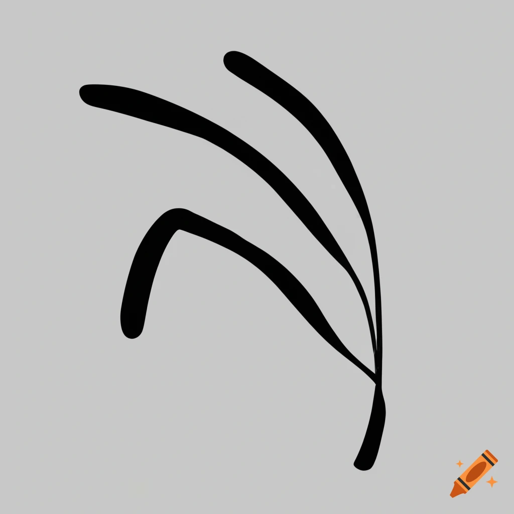 Hand drawn creative leaf design, side profile, simple, minimalistic ...