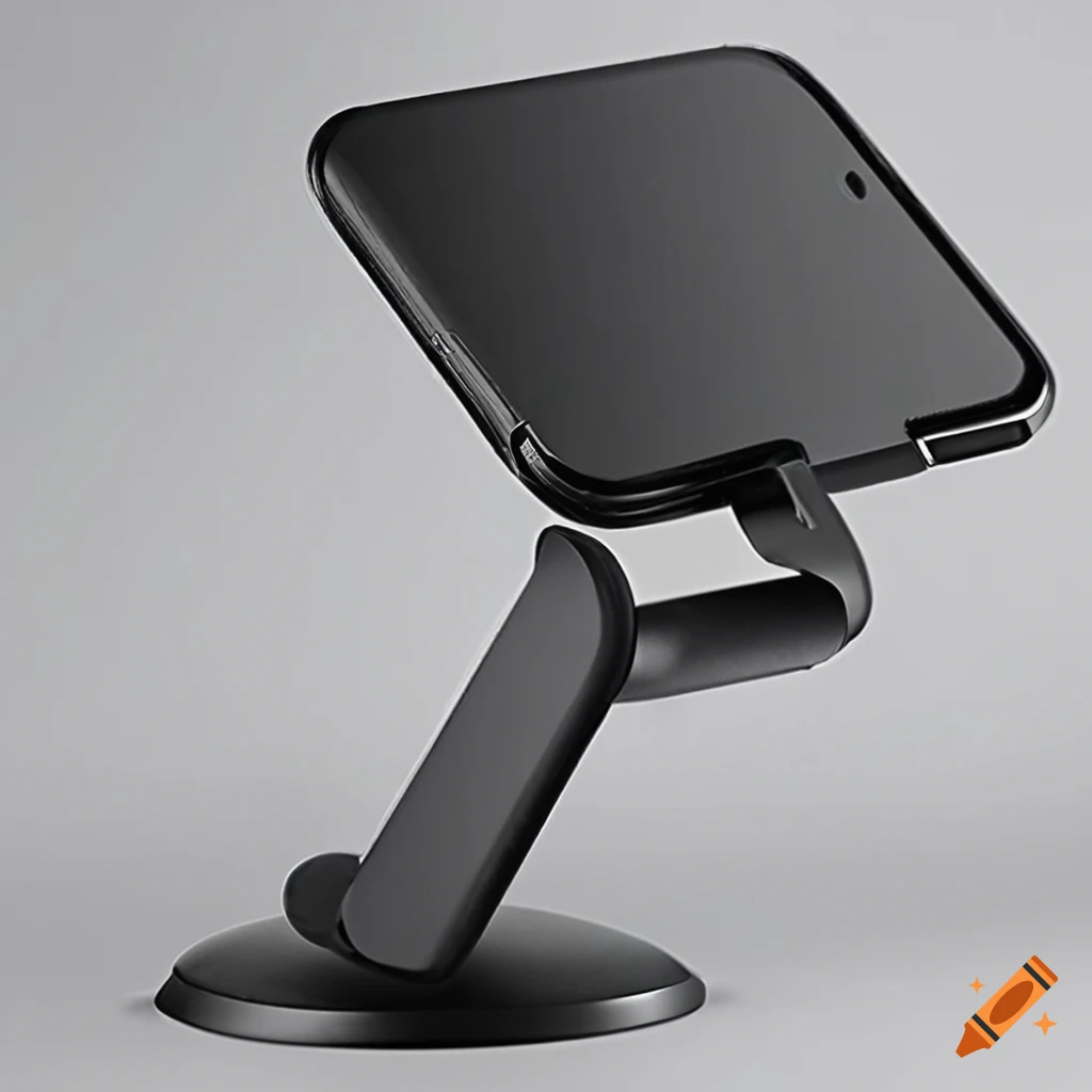 Smartphone holder designed to be easily attached to walls and ceilings ...