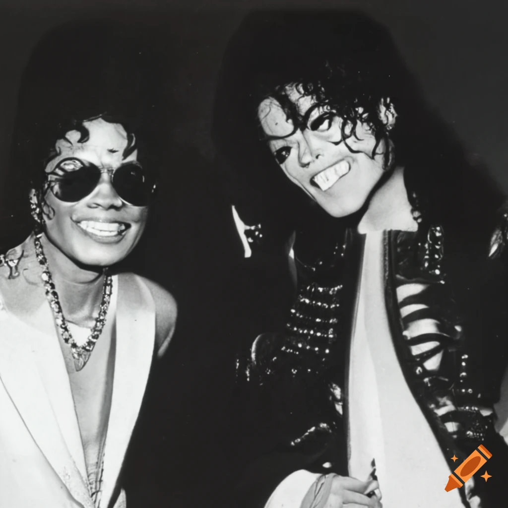 Michael jackson and prince in 1987 on Craiyon