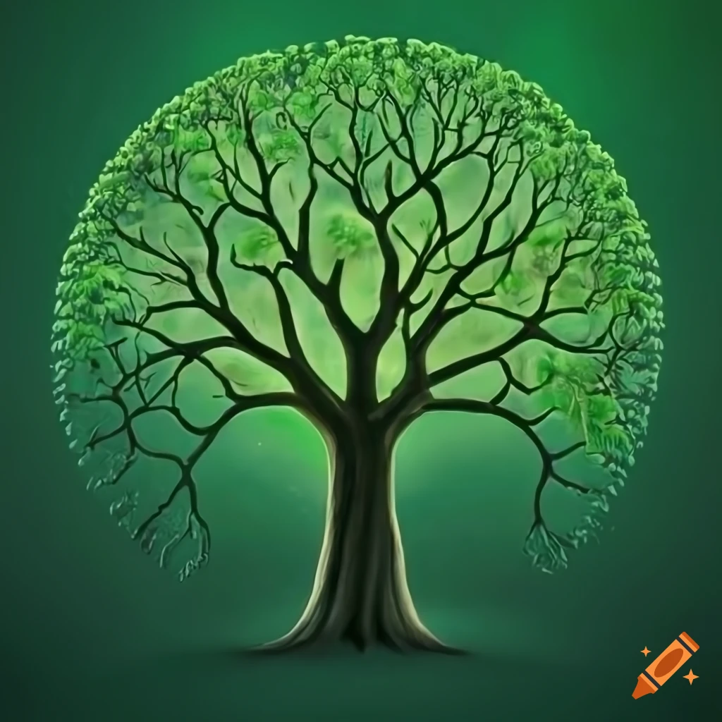 Green tree insignia