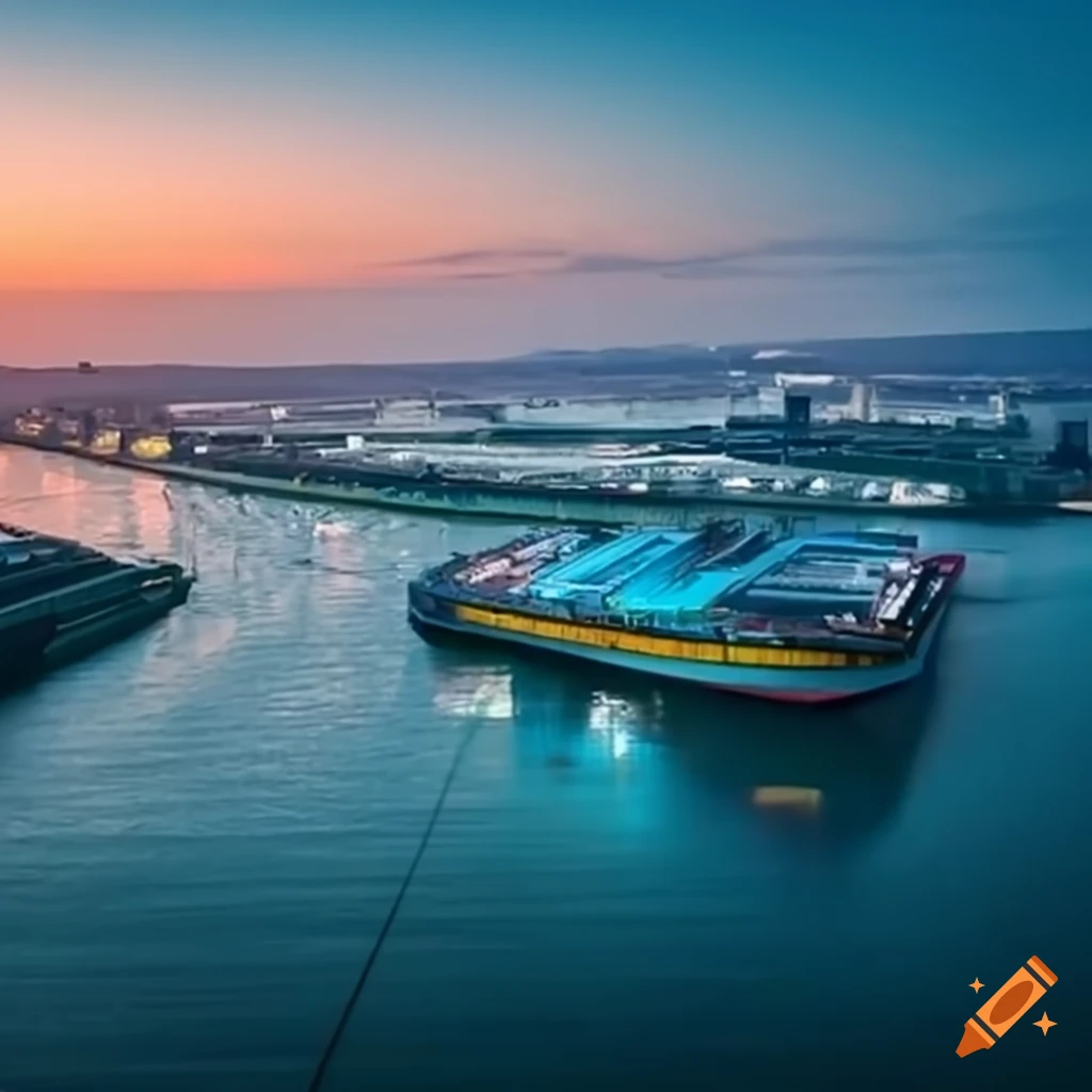 Future of inland waterway transport, modern high-tech ships, using ai ...