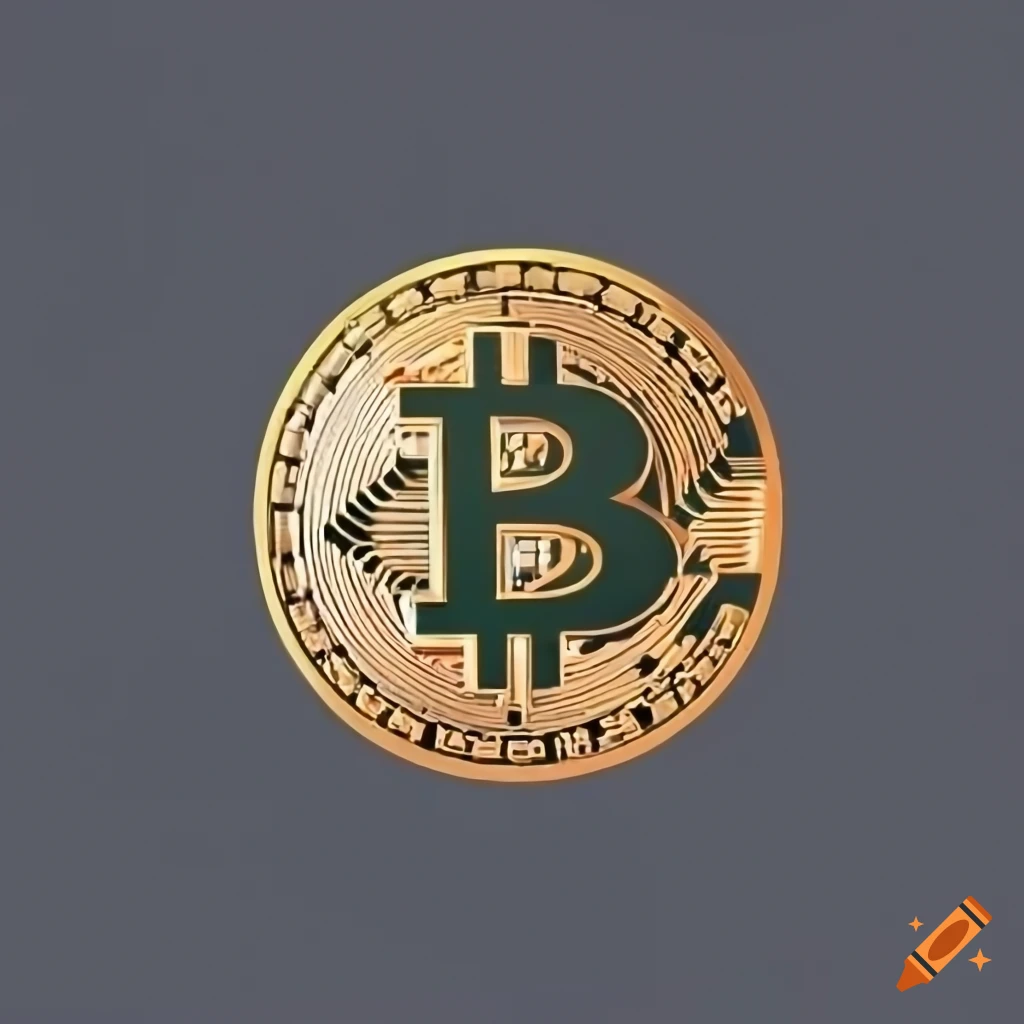 Bitcoin logo on a background with color code #333333 on Craiyon