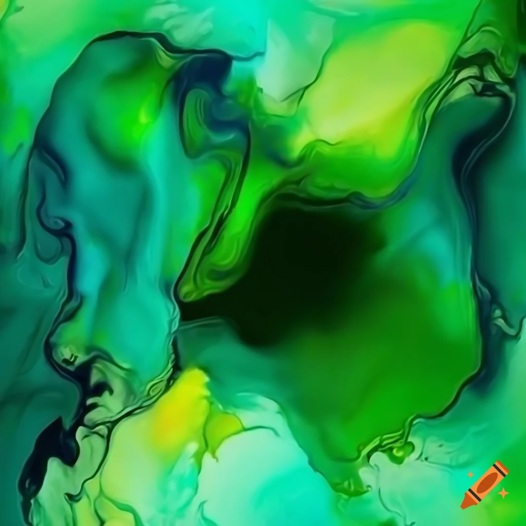 Abstract artwork, shades of green, no explicit content
