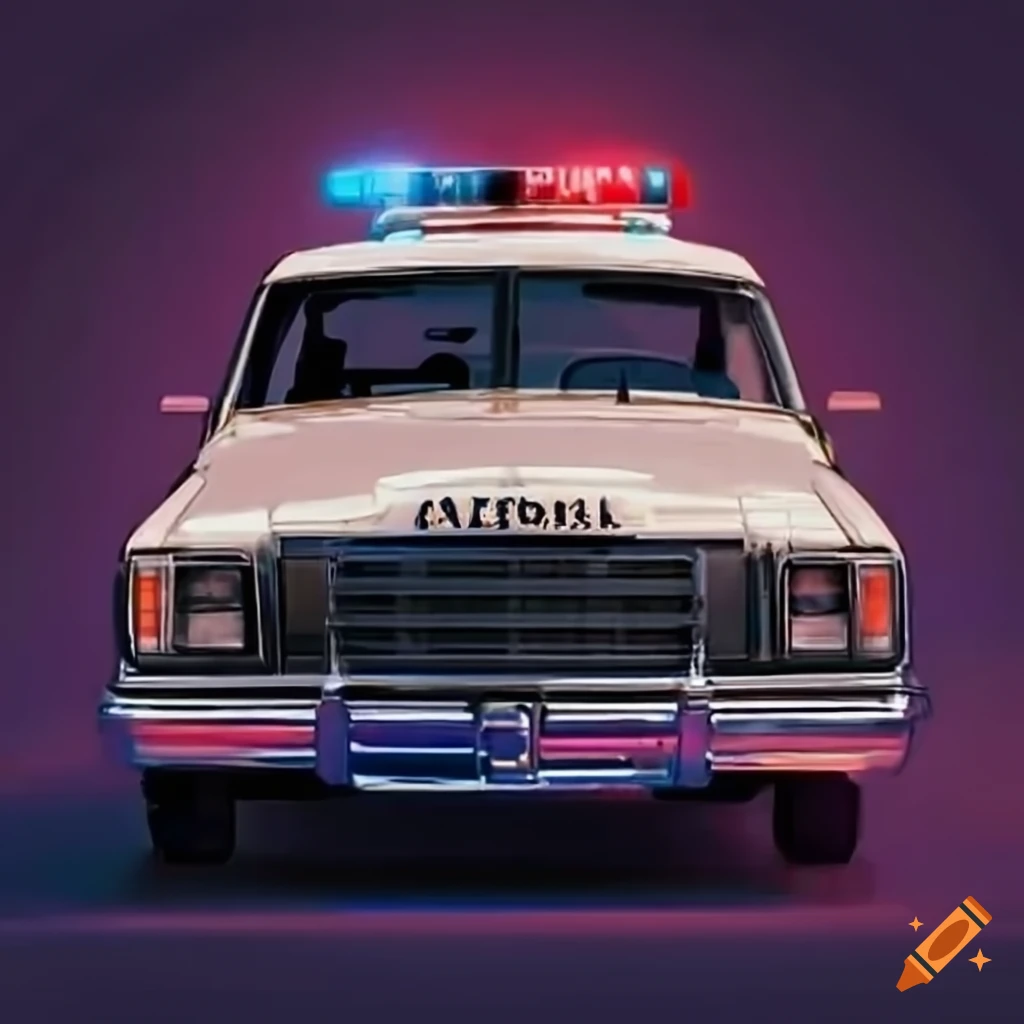Usa police car 80s on Craiyon