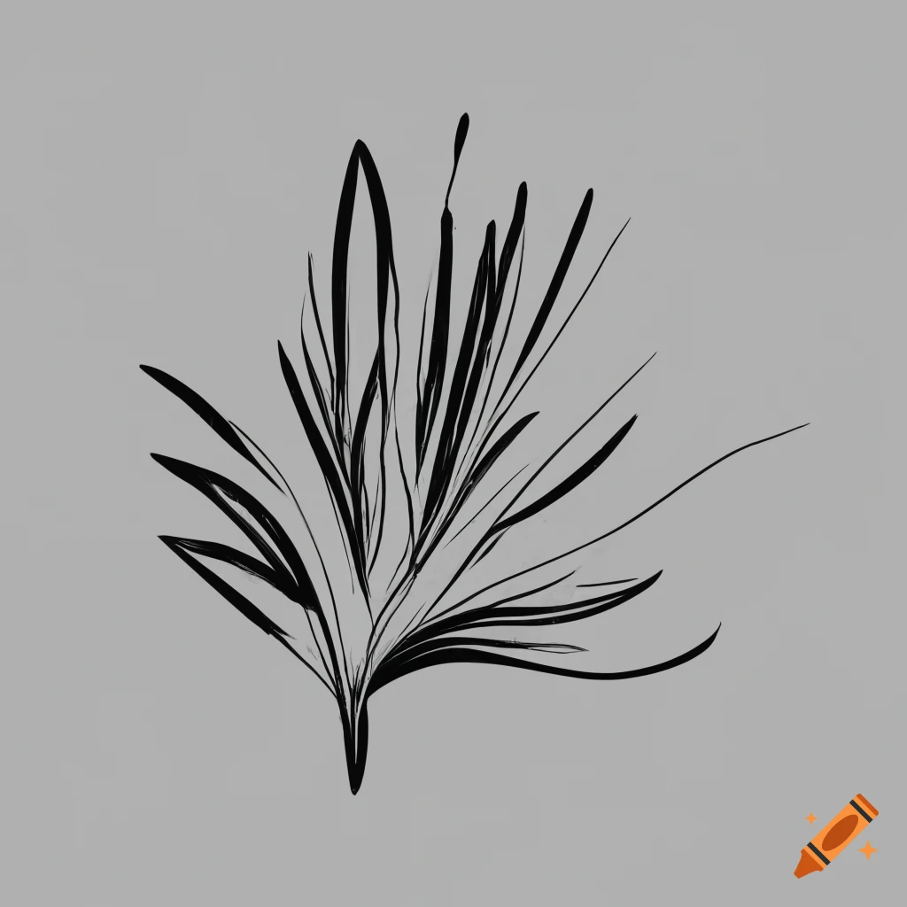 Abstract hand drawn creative wildflower design, side profile, simple ...