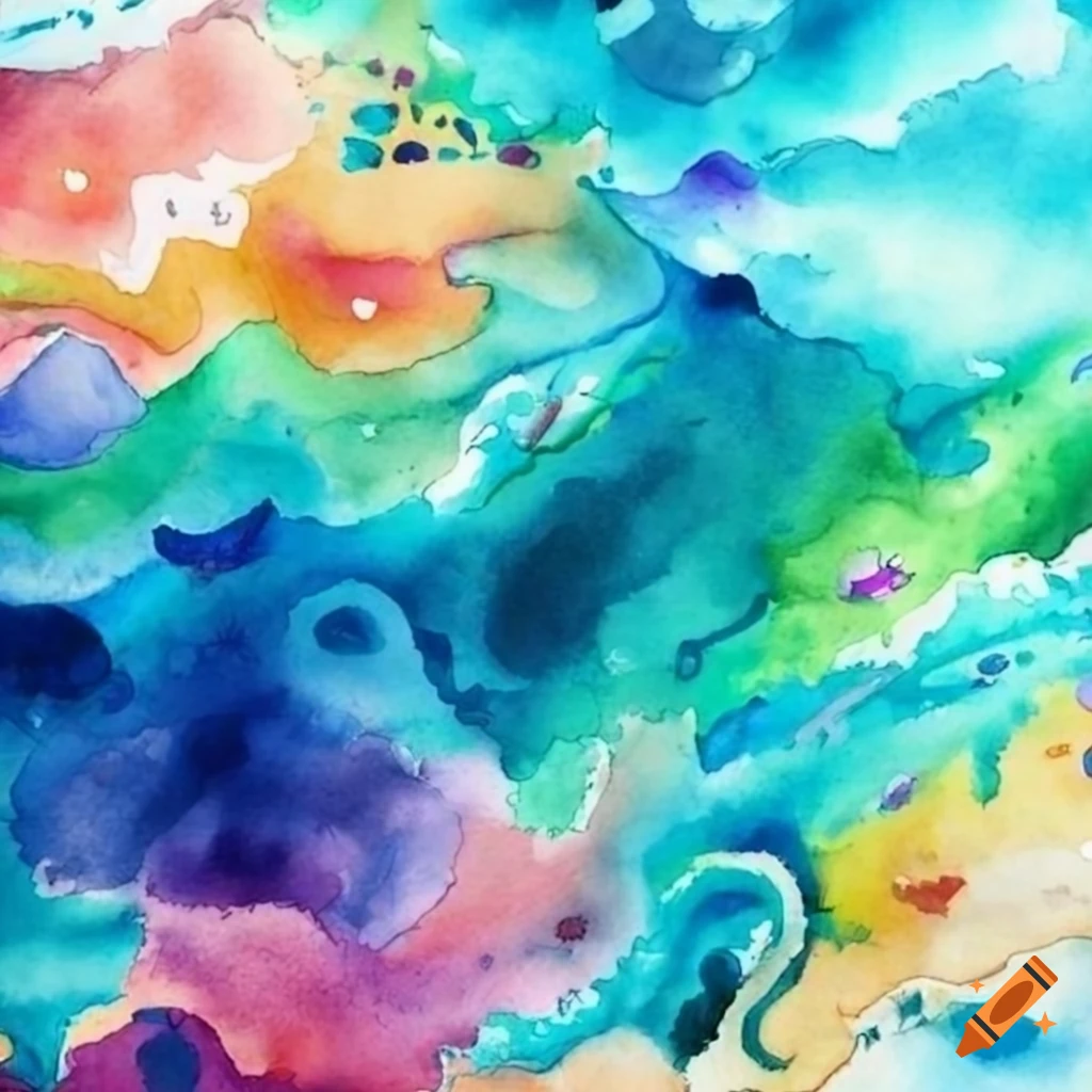 Watercolor ocean reef on Craiyon