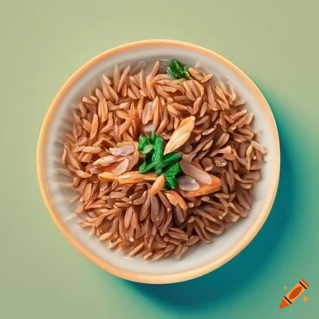 Cantonese rice top view on Craiyon