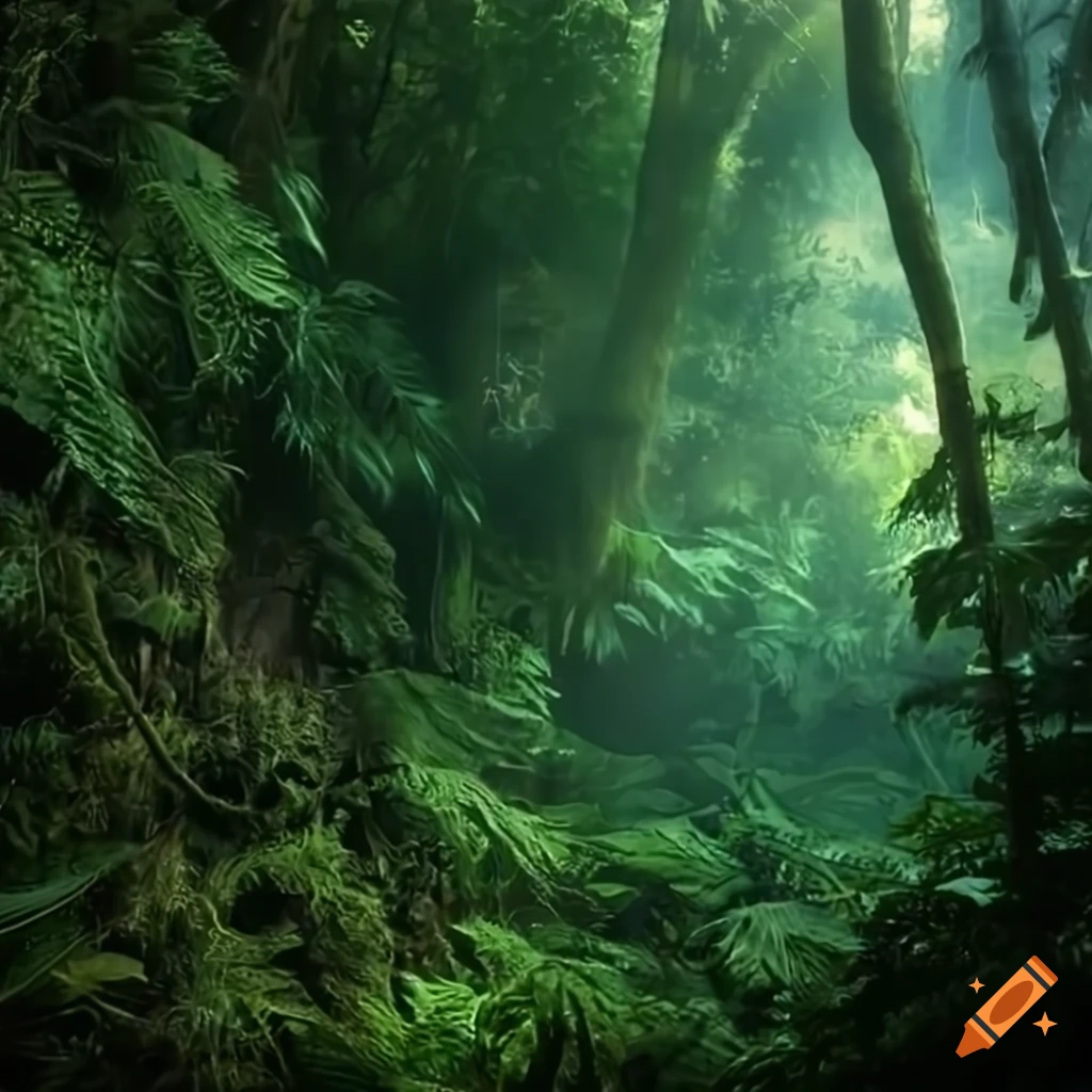 Mystic jungle background