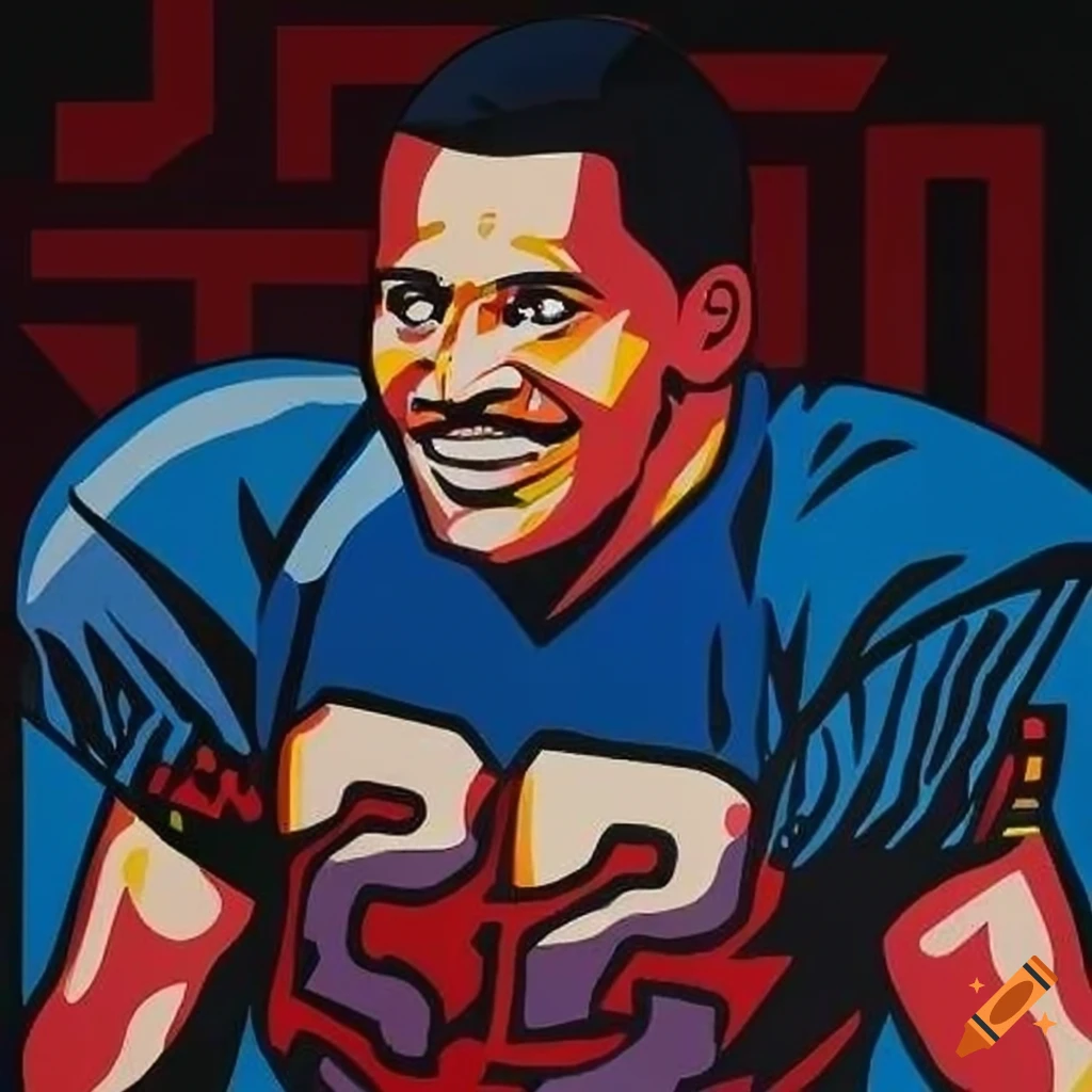 Rod woodson nfl player in roy lichtenstein art style on Craiyon