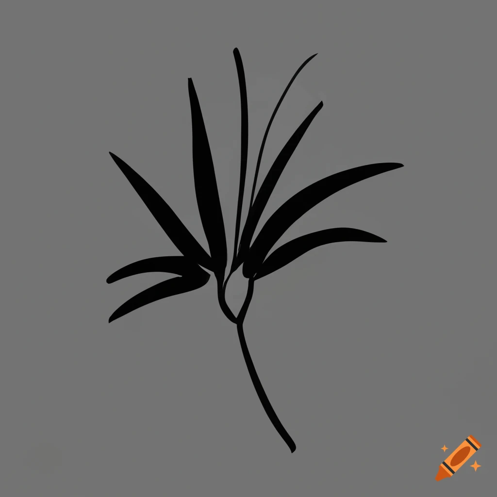 Abstract hand drawn creative wildflower design, side profile, simple ...